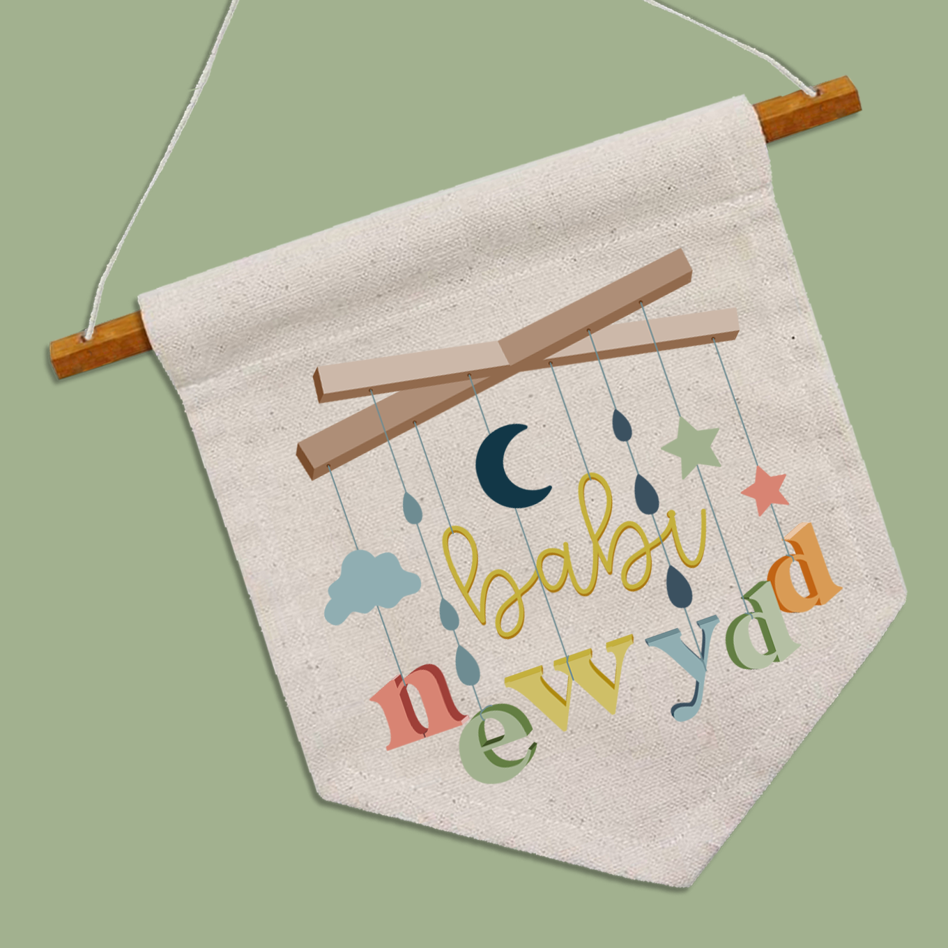 Babi Newydd Pennant Flag – Max Rocks