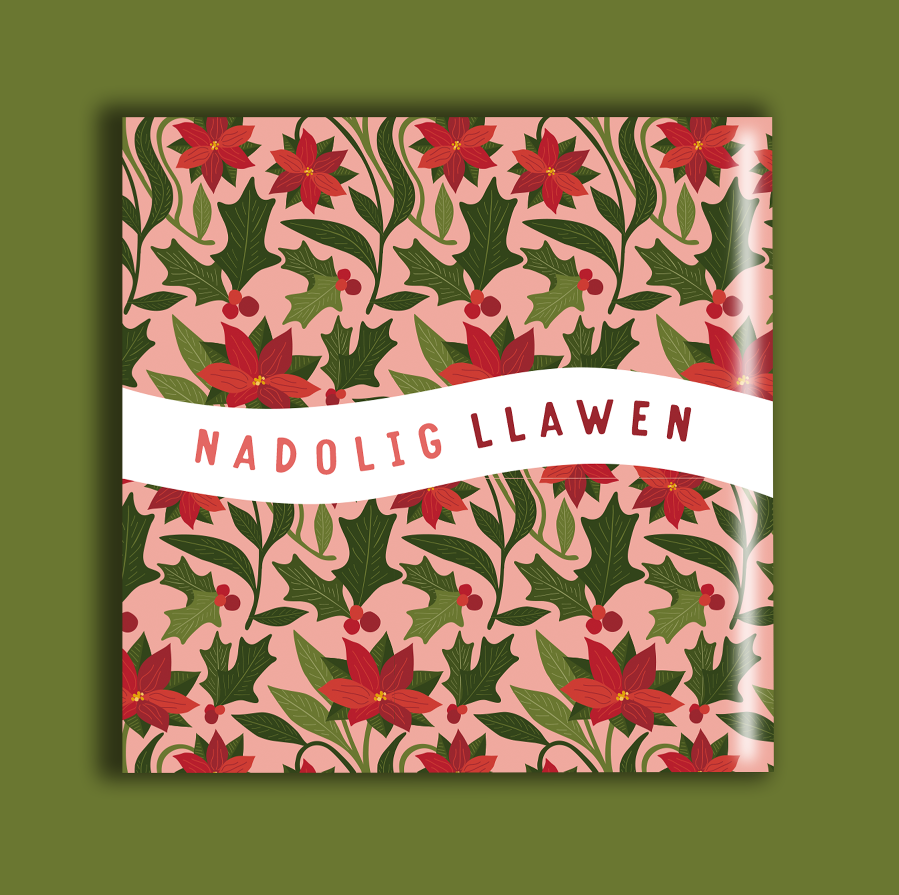 Poinsettia and holly coaster – Max Rocks