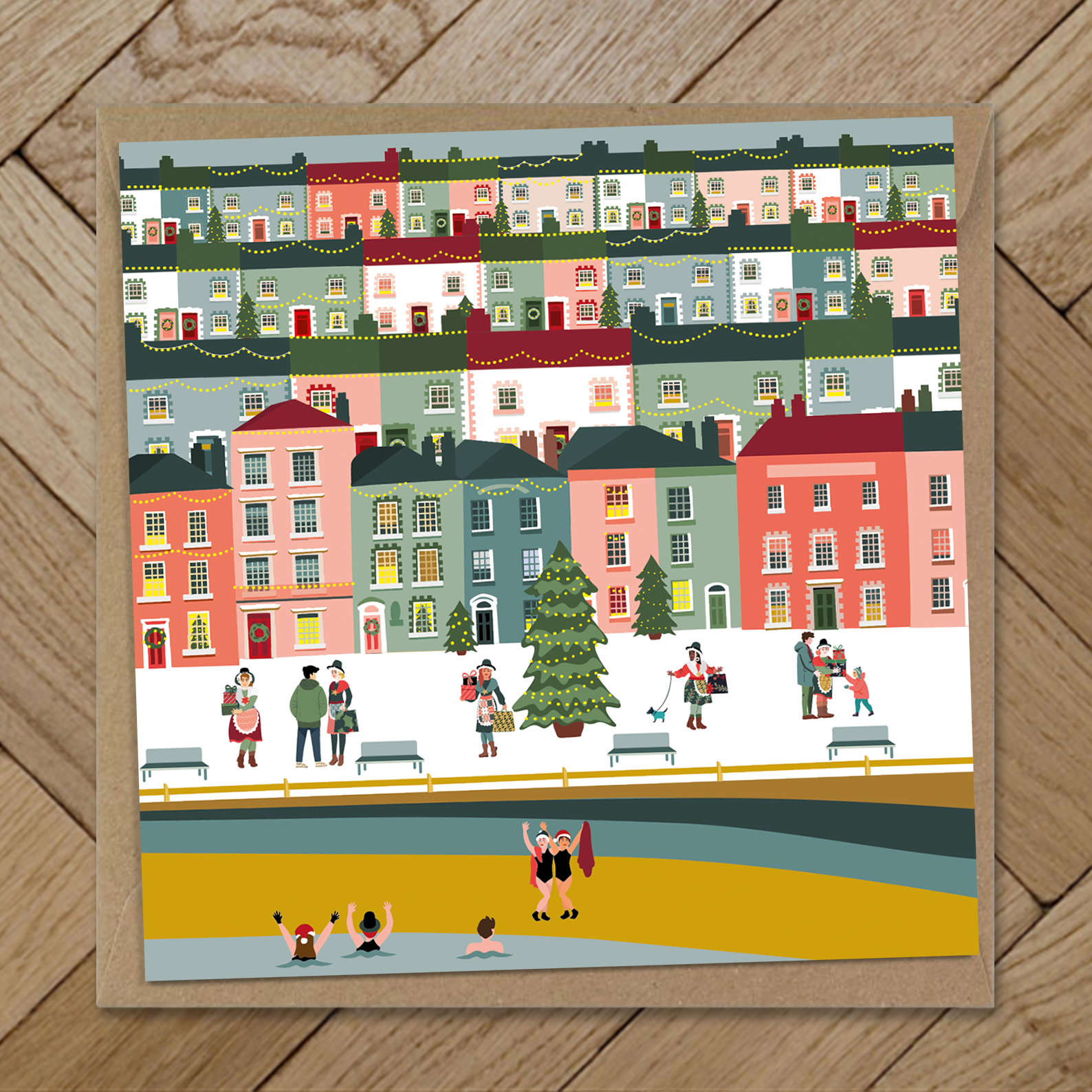 Boxing day dip Welsh Christmas card – Max Rocks