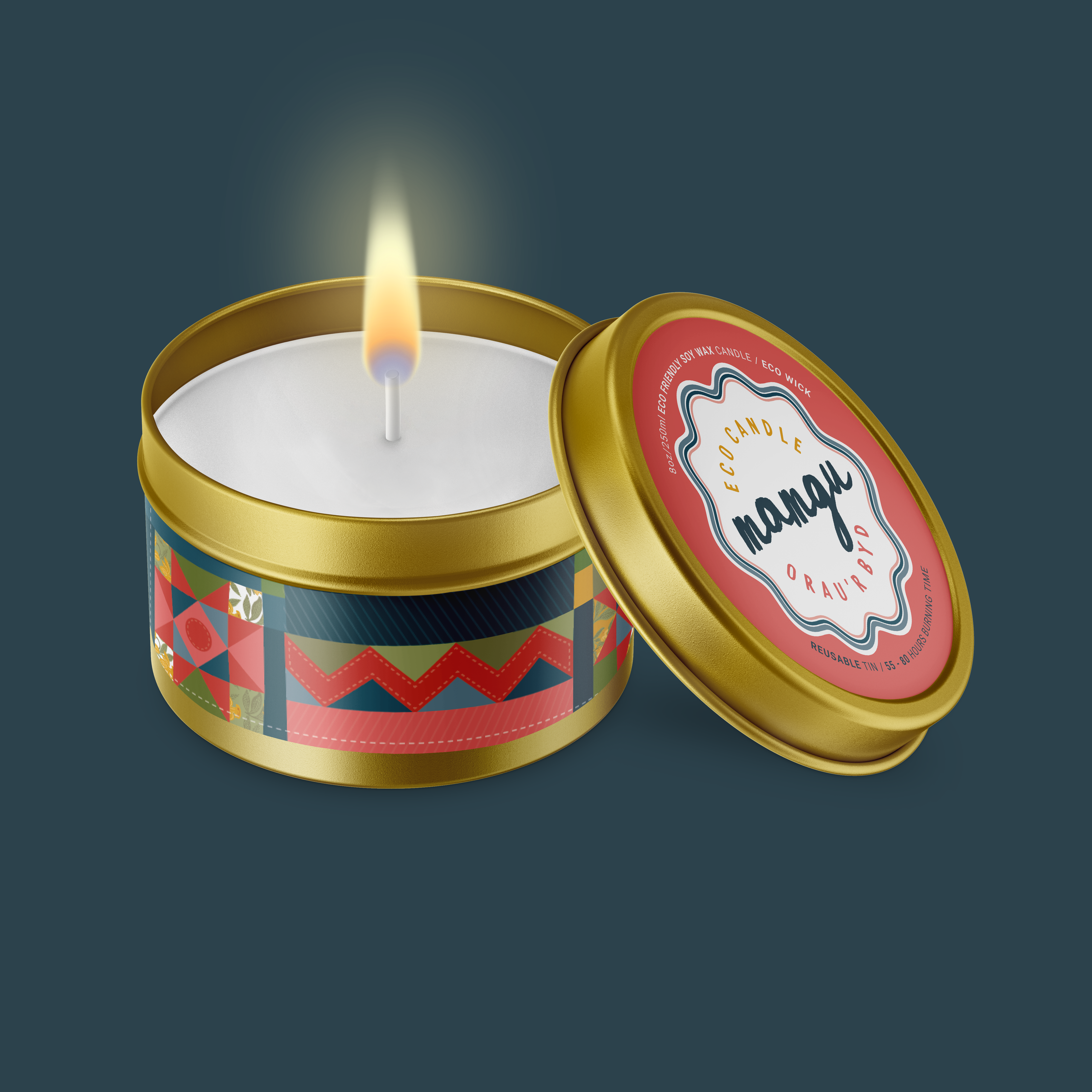 Mamgu Orau'r Byd Quilt Candle – Max Rocks