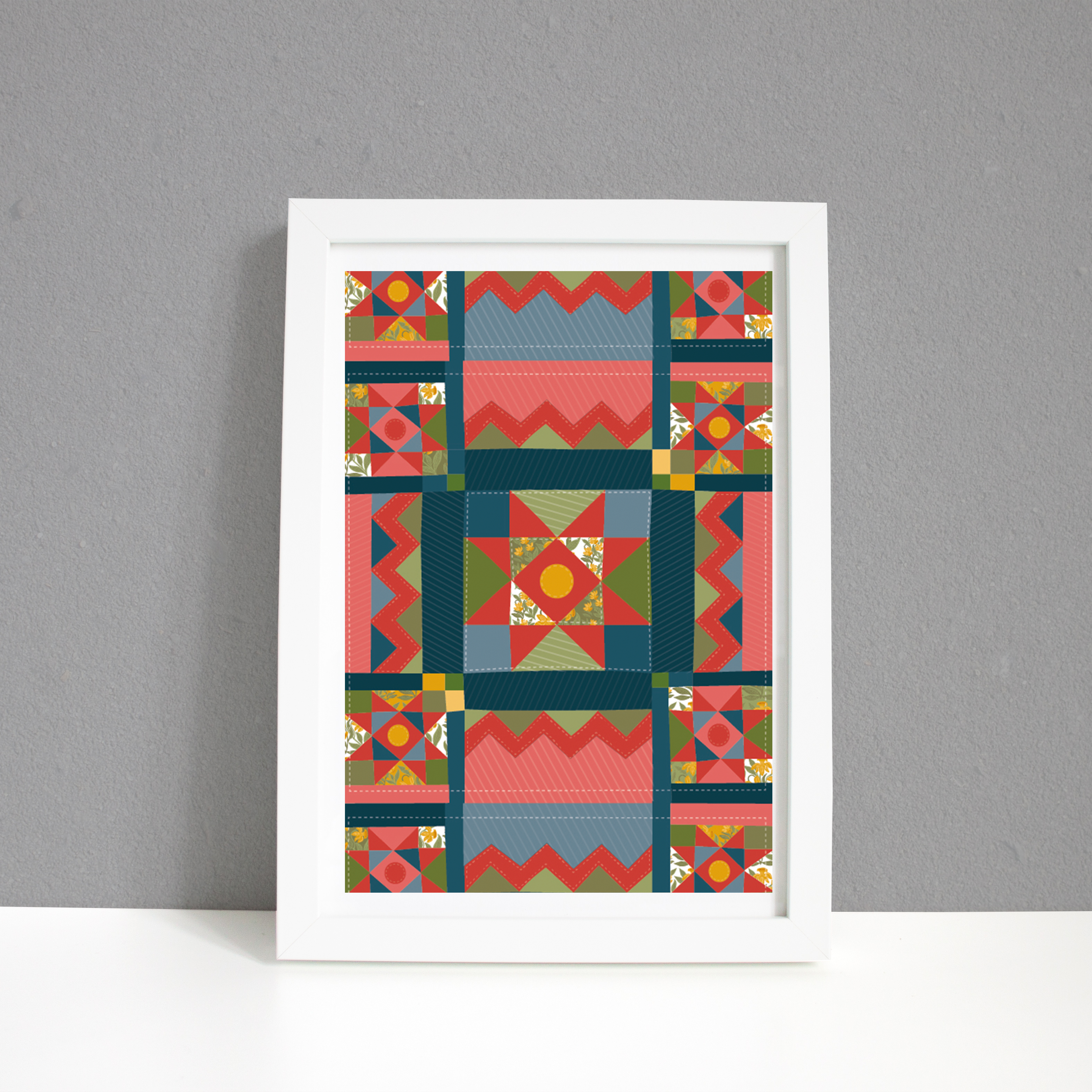 Welsh quilt A4 Print – Max Rocks