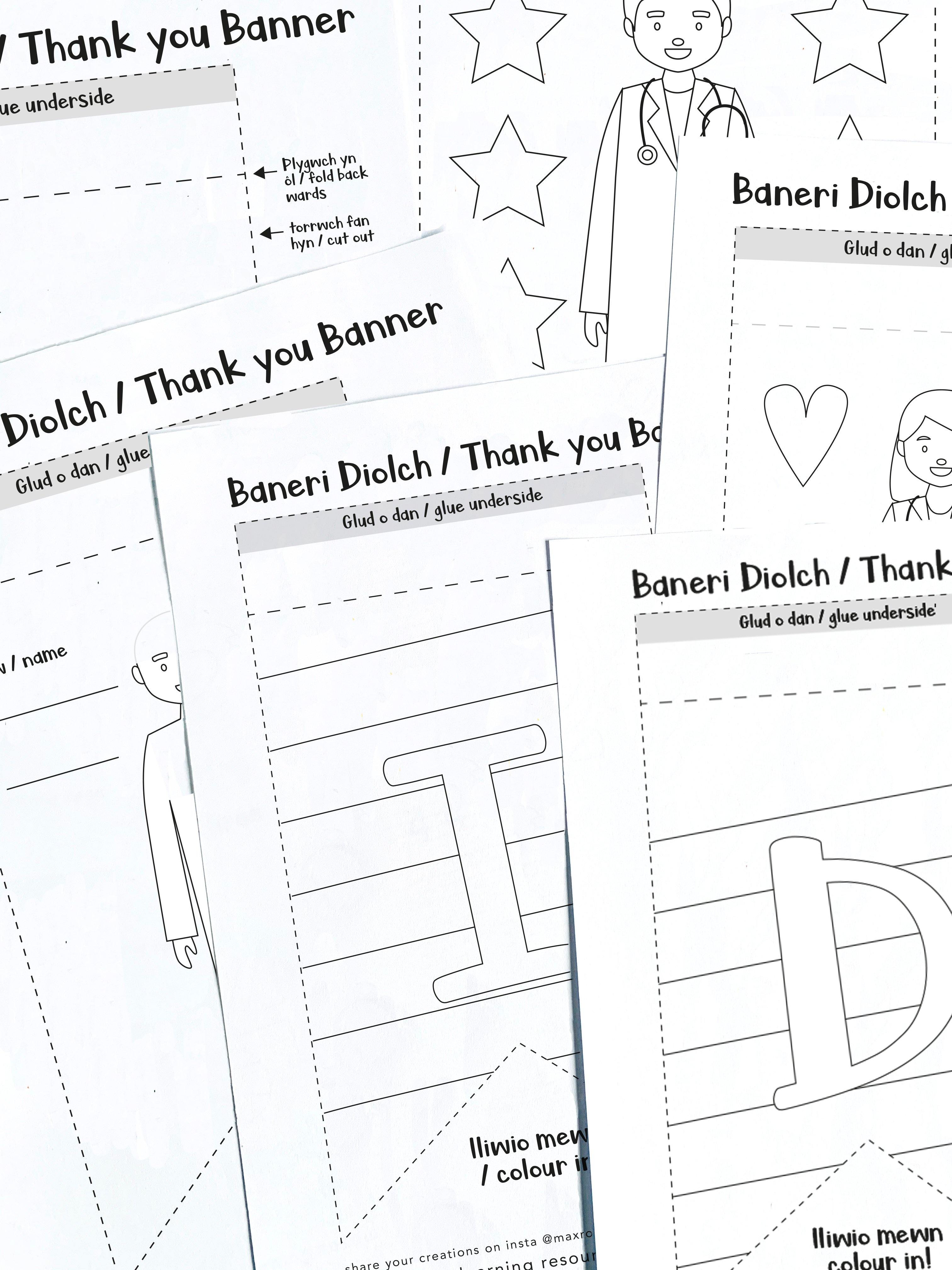 FREE Downloadable Baneri Diolch / Thank you Banner – Max Rocks
