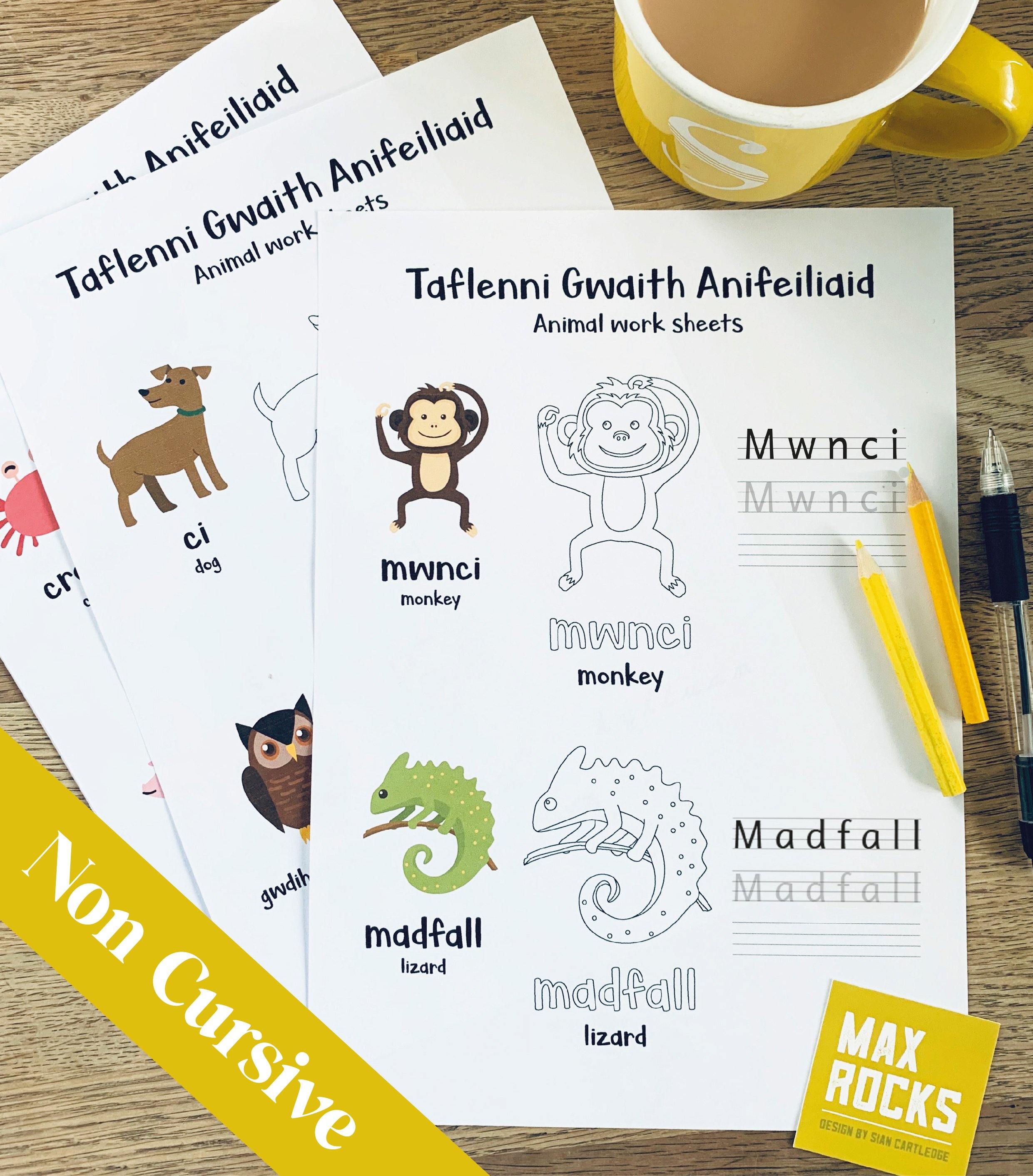A4 Welsh Language Worksheets – Max Rocks